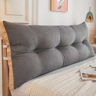 Generic A,200cm*60cm*12cm,R&uuml;ckenkissen Bett 100/120/180/200cm, Wandkissen Bett Bettkissen R&uuml;ckenlehne Keilkissen R&uuml;ckenkissen f&uuml;r Bett und Sofa, Gem&uuml;tliches L