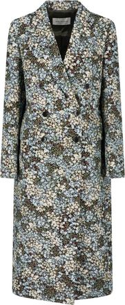 Dries Van Noten Blumenmuster-Doppelreihermantel
