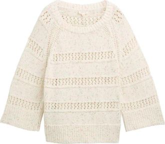 Tom Tailor Damen 1045495 Pullover, 37512-Colourful Green Coral Design, XL