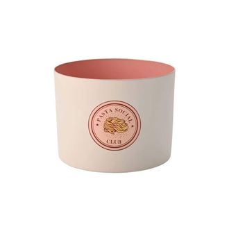 Gift Company Goa, Windlicht, Motiv: Pasta Social Club, weiß/rosa, H7,5cm, D10cm
