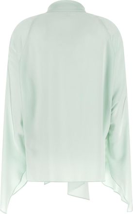Stella McCartney Lavalli&egrave;re Collar Silk Shirt - Mint