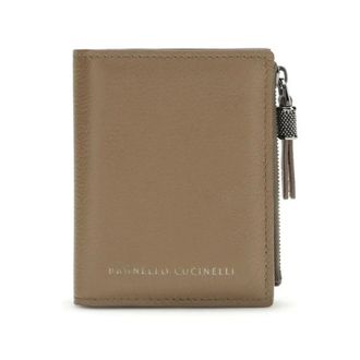 Brunello Cucinelli Femme, Accessoires, Beige, Taille: ONE Size Bos Taurus Wallet