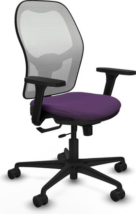 Piqueras y Crespo Drehstuhl aus Netzstoff mit 3D-Armen, h&ouml;henverstellbare Lendenwirbelst&uuml;tze, ausgestattet mit Syncro/Traslack und Schaumstoff, R&auml;der 65 mm, Nylon, Wei&szlig;