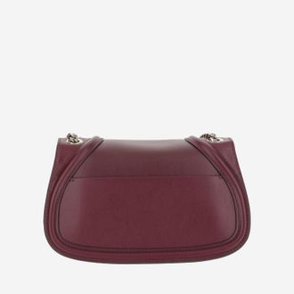 Gucci Womens Blondie Shoulder Bag With Chain Bordeaux Calfskin