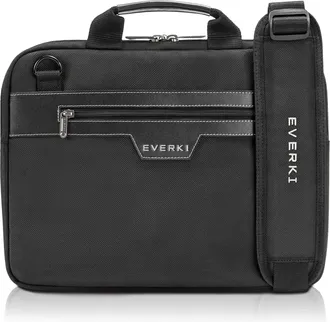Everki Business Laptoptasche 414 - Aktentasche für Notebooks bis 14,1 Zoll (35,9 cm) mit Memory Foam Polsterung, Ledergriffe, abnehmbaren Schultergurt und Tr