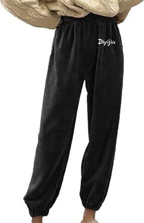 Generic Pantalon dintérieur pour femme - Pantalon de pyjama moelleux - Pantalon de nuit à revers - Pantalon thermique dhiver - Pantalon rembourré - Pantalon c