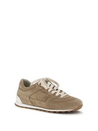 Brunello Cucinelli Womens Suede Sneakers Antilope