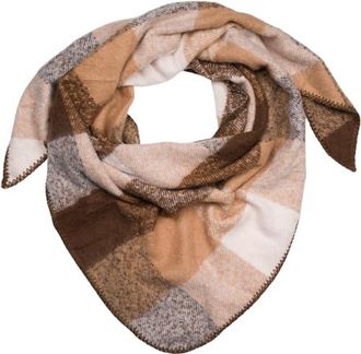 styleBREAKER Femmes XXL Web écharpe triangulaire à carreaux multicolores, écharpe triangulaire à carreaux, écharpe dhiver chaude et douce, tissu 01020050, couleur: