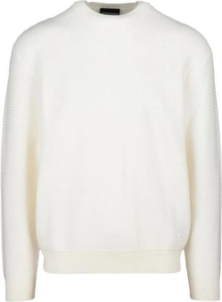 Emporio Armani Homme, Pulls, Blanc, Taille: S Maille ras du cou