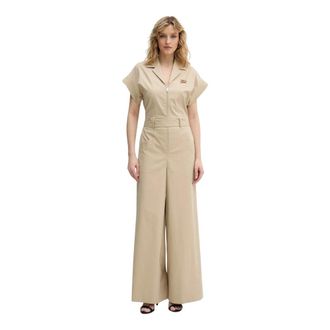 Karl Lagerfeld Hemdkragen-Jumpsuit - - Jumpsuits & Playsuits - Damen - Beige - M