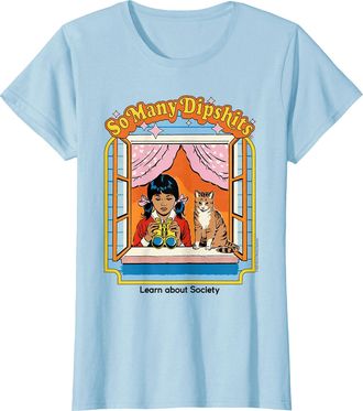 Steven Rhodes So Many Dips Cat Sarcastic Retro Vintage Funny Adult Humor T-Shirt