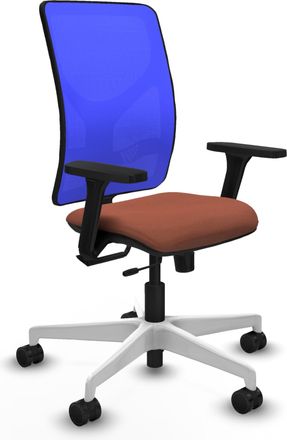 Piqueras y Crespo Schreibtischstuhl mit Armlehnen und hoher R&uuml;ckenlehne, h&ouml;henverstellbare Lendenwirbelst&uuml;tze, ausgestattet mit Syncro/Translack und Schneideschaum, Bla