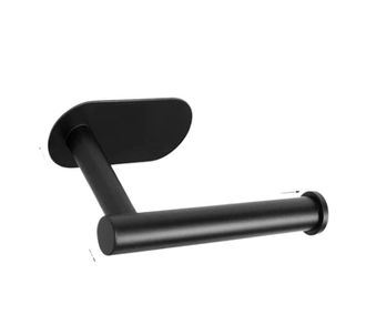 Generic Toilettenpapierhalter aus Edelstahl, selbstklebend, kompatibel mit Wandhalterung, Handtuchrollenspender, Badezimmer, K&uuml;che(Black)