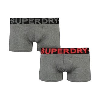 Superdry Caleçons lot de deux coupe caleçon gris