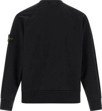 Stone Island Mens Black Cotton Sweatshirt Clothing