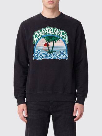 Casablanca Sweat-shirt col rond en coton &agrave; coupe d&eacute;contract&eacute;e avec logo
