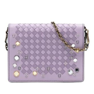 Bottega Veneta Pre-owned Leder Schultertasche - - Pre-owned - Damen - Lila - ONE SIZE