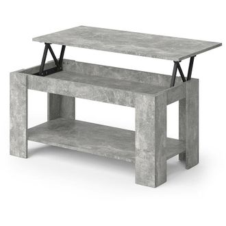 Vicco Table basse Lorenz, B&eacute;ton, 100 x 50 cm avec fonction d&eacute;l&eacute;vation