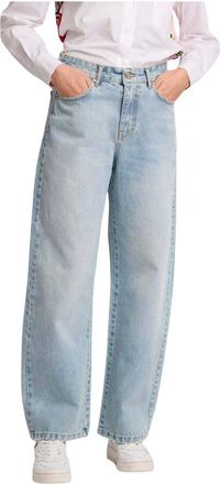 Kocca Femme, Jeans, Bleu, Taille: 36 FR Pantalon en denim &agrave; jambes larges