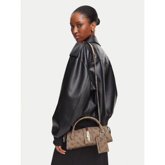 Guess Handtasche Guess Yvonne Logo Mini HWSG23 78760 Hellbraun