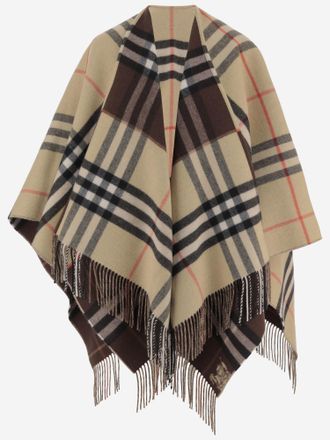 Burberry Womens Cashmere Cape Multicolour Capes Jacket