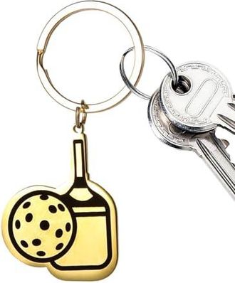 Generic Porte-clés en forme de raquette de pickleball | Porte-clés de voiture en acier inoxydable | Pendentif pour sac à dos, sac à dos, membre de léquipe, b,