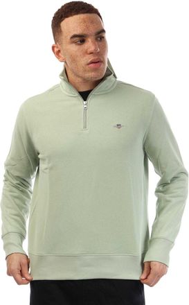 GANT Sweatshirt f&uuml;r Herren, mit halbem Rei&szlig;verschluss (Gr&uuml;n)