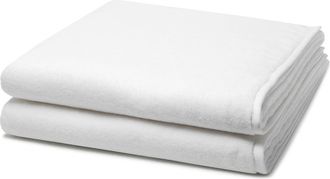 ROSS 2 teiliges Frottier-Set - Sensual Skin (2 X Duschtuch im Set) - 500 g/m2 - Baumwolle - Walkfrottee - saugstark - weich und flauschig - Weiß