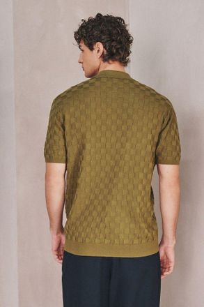 Next Poloshirt Premium Regular Fit Kurzarm-Polohemd aus Strick (1-tlg)