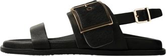 L37 Femme, Chaussures, Noir, Taille: 39 EU Wild at Golden Hour Flat Sandal