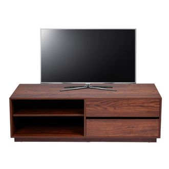 Mendler TV-Rack HWC-J78, Fernsehtisch Lowboard Kommode, Schublade, MDF 42x140x40cm - Walnuss-Optik
