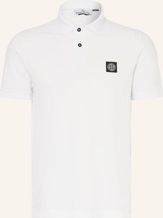 Stone Island Piqu&eacute;-Poloshirt Slim Fit weiss