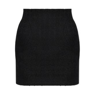 Alexander McQueen Leichter Tweed-Minirock - - Skirts - Damen - Schwarzk - M