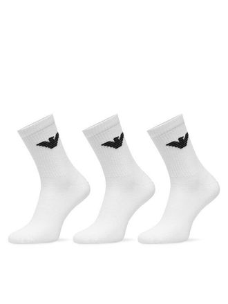 Emporio Armani Lange Socken EM000554 AF25489 U0002 Wei&szlig;