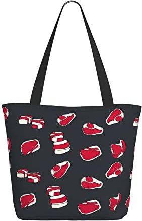 AOOEDM Steaks de boeuf coupes de viande sac de courses pour femme 33 x 27,9 x 17,8 cm. Le cadeau parfait pour la Saint-Valentin. Cest de Saint-Valentin pour 