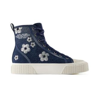 Marc Jacobs The Sequin Daisy Denim High Top Sneaker - - Shoes - Damen - Blau - 41 EU