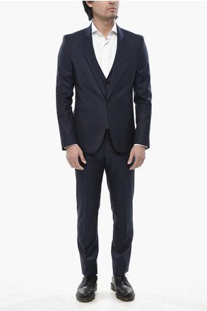Corneliani CC COLLECTION Virgin Wool Three-Piece Suit size 48