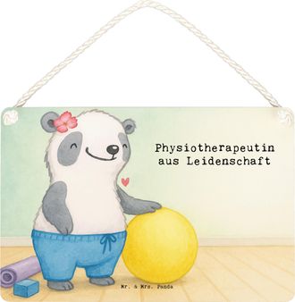 Mr. & Mrs. Panda Schild Physiotherapeutin Leidenschaft Design DIN A4 - Geschenk, wandhänger, Türschild, holzbild, hängeschild, Dekoschild
