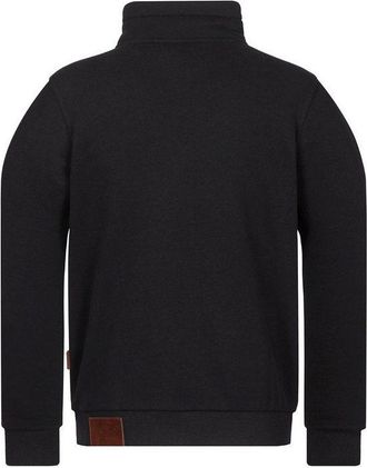 Naketano Sweatjacke Herren hoher Stehkragen, Rei&szlig;verschluss, Eingrifftaschen, meliert Rippb&uuml;ndchen, Kordelzug, Logo-Patch, Regular Fit, casual, Streetwear