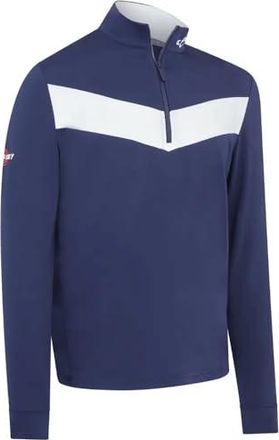 Callaway Odyssey 2025 Pull de golf extensible avec fermeture éclair 1/4 pour homme, Pervenche, XXL
