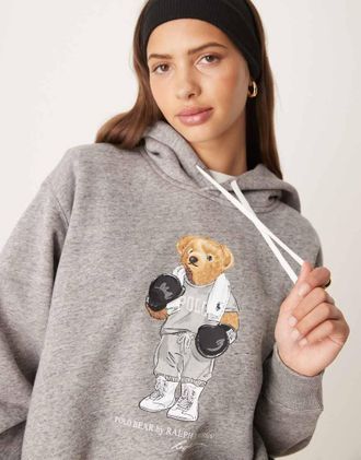 Polo Ralph Lauren Socken in Grau mit Boxer-Bär-Motiv