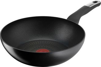 Lagostina Intensive Pro, Antihaft-Wok, 28 cm, Titanbeschichtung, kratzfest, schnelles und gleichmäßiges Kochen, Thermo-Signal-Technologie, Wok, geeignet für all