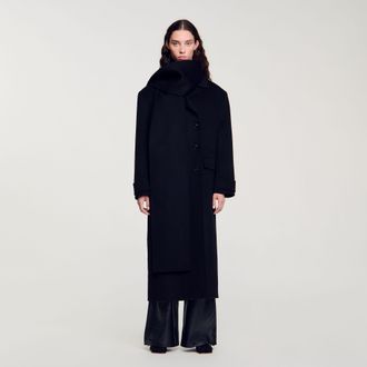 Sandro Manteau oversize avec &eacute;charpe