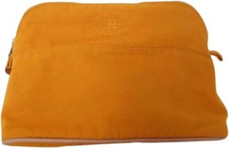Herm&egrave;s Pre-owned Bolide MM Pochette en toile de coton - Femme - Pre-owned - Jaune - Taille: ONE Size
