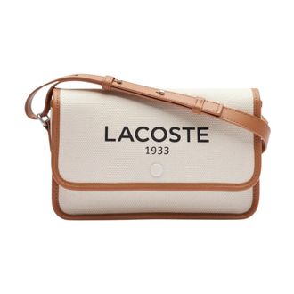 Lacoste Heritage Canvas Umh&auml;ngetasche Natur Tan - - Bags - Damen - Wei&szlig; - ONE SIZE