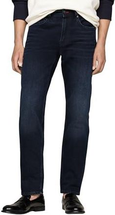 Tommy Hilfiger Jean Homme Regular Fit Straight Leg, Bleu (Teton Indigo), 29W/34L