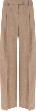 Brunello Cucinelli Femme, Pantalons, Rose, Taille: 38 FR Loose Pleated Pantalons