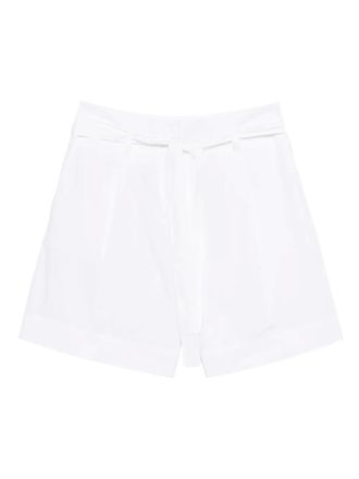 Marc O'Polo Bundfaltenshorts mit G&uuml;rtel - Wei&szlig;