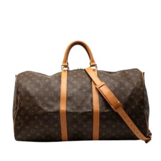 Louis Vuitton unisex, Pre-owned, Brun, Taille: ONE Size Pre-owned Keepall Bandouliere Monogram Boston bag
