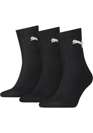 Puma Sportsocken PUMA short crew, Herren, Gr. 43-46, schwarz, Baumwollmischung, Elasthan, Polyamid, Polyester, unifarben mit Farbeinsatz, elastisch, Socken